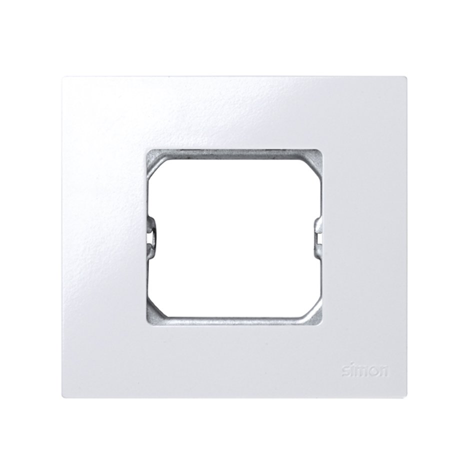 Compact frame for 1 element white with frame holder Simon 27 Play | SIMON