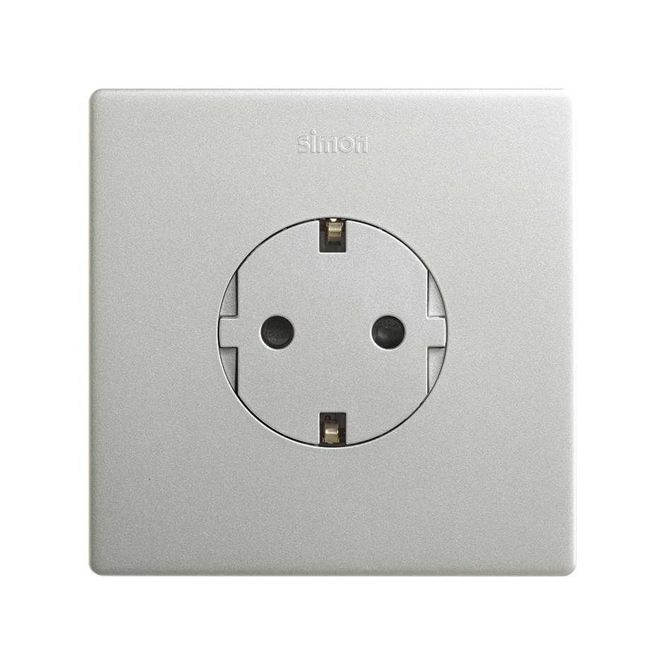 Minima design frame for CLEAN German socket outlet with 1 element aluminium Simon 270 | SIMON