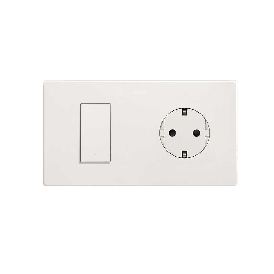 Minima design frame for 2 elements for 1 CLEAN German socket outlet ...