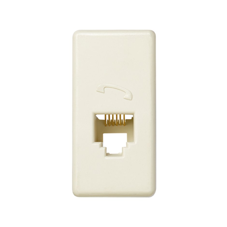 RJ12 telephone socket half element with 6 contacts ivory Simon 27 Play ...