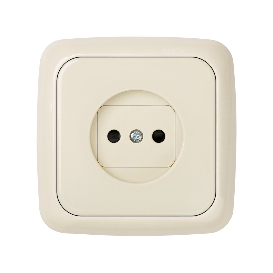 Two-pole socket outlet 16A 250V~ with safety device and screw terminal ...