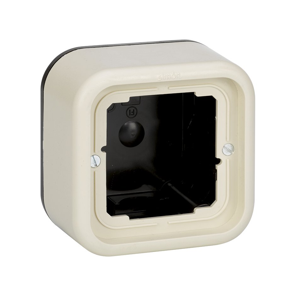High surface-mount box for 1 element ivory Simon 31 | SIMON