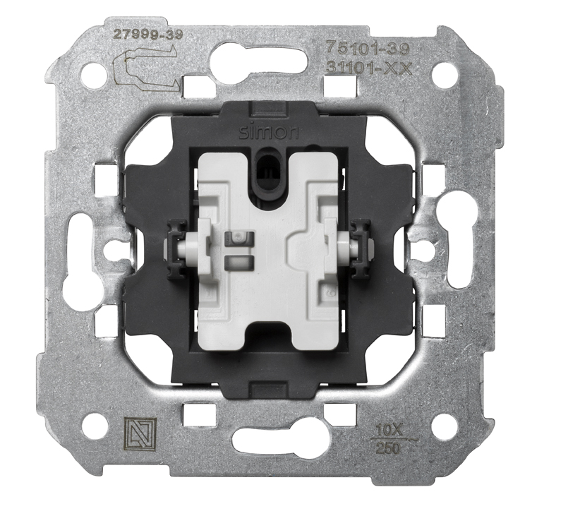 Single-pole switch 10AX 250V~ with fast terminal connection system | SIMON