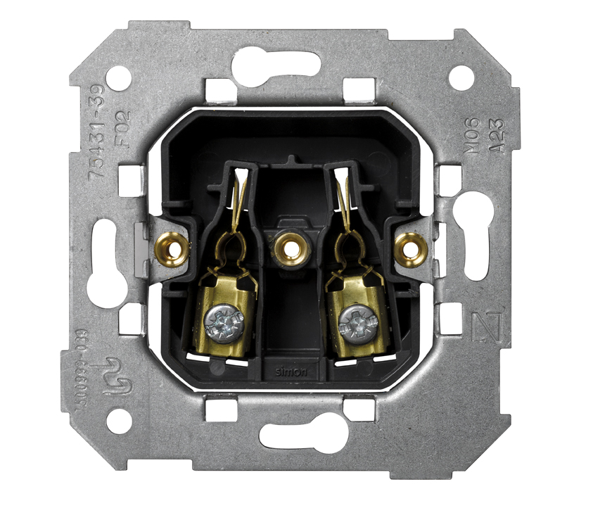 Two-pole socket outlet 16A 250V~ with screw terminal connection system ...