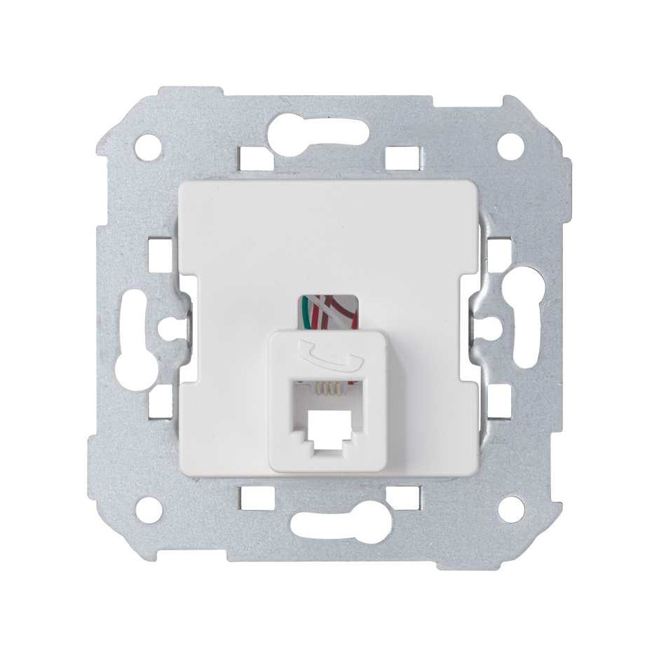 Telephone socket with 6 pins RJ12 white | SIMON