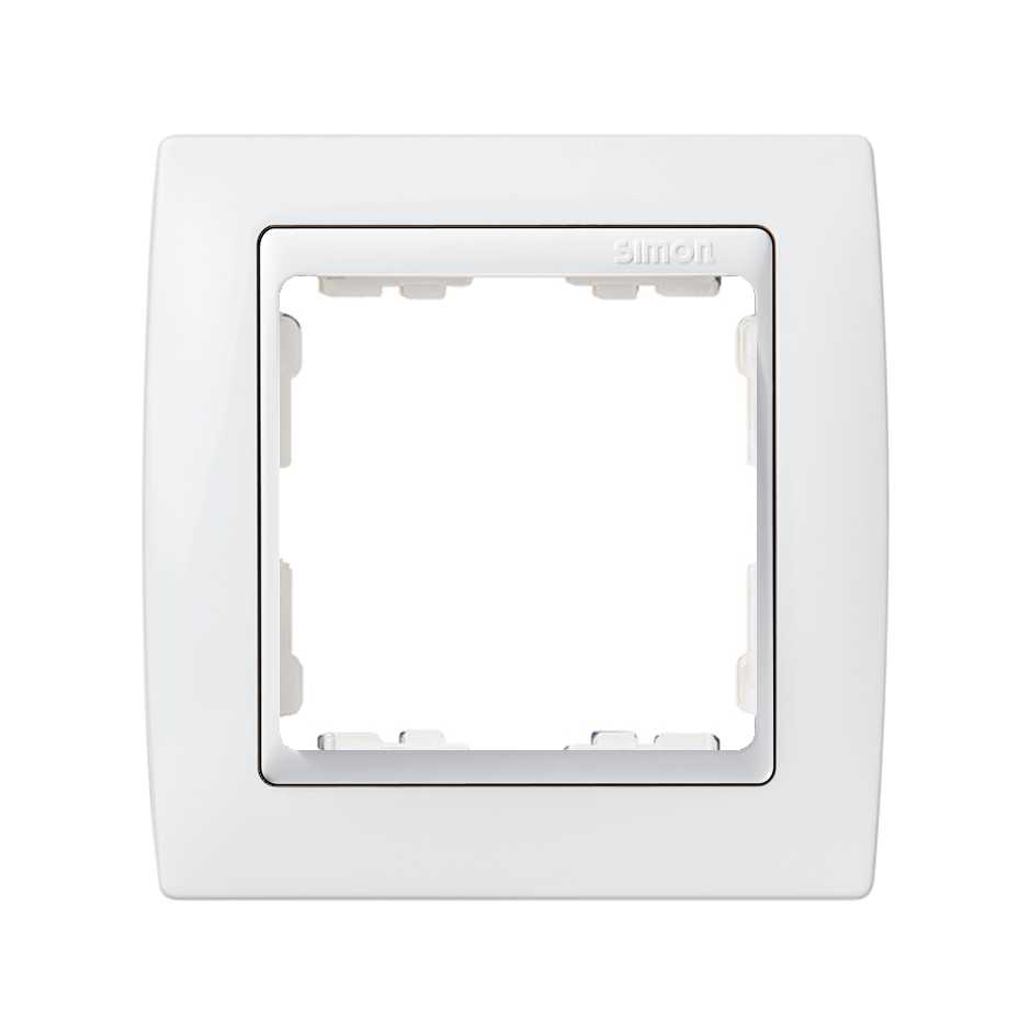 Frame for 1 element white Simon 82 | SIMON