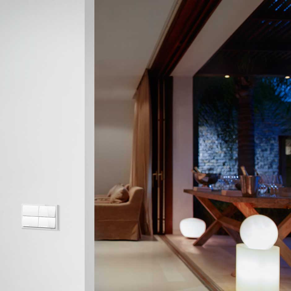 Simon iO rocker for dimmer switch shiny matt white Simon 100 | SIMON