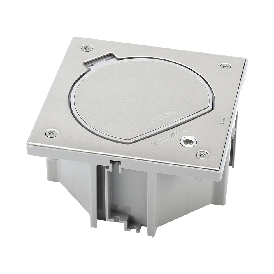 Mechanism-holder unit IP66 with safety lock and Schuko socket outlet ...