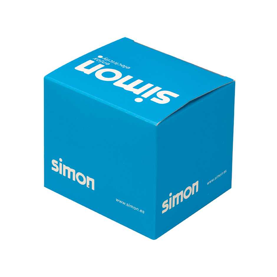 Single rocker with viewer and bell symbol champagne Simon 82 | SIMON