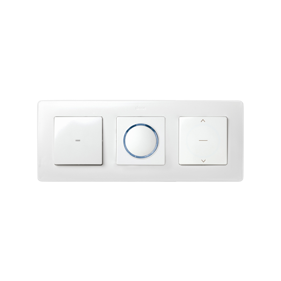 Frame for 3 elements white aluminium base Simon 82 Detail Original | SIMON