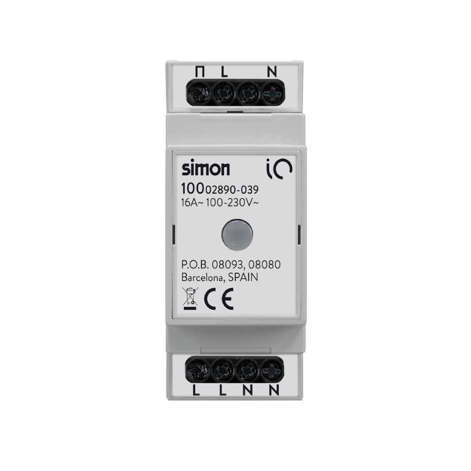 Interruptor bipolar para calha DIN 16A 100-230 V~ para desligamento ...