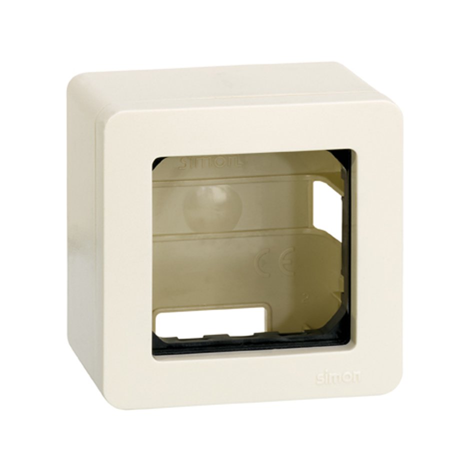Surface-mount box for 1 element ivory Simon 27 | SIMON