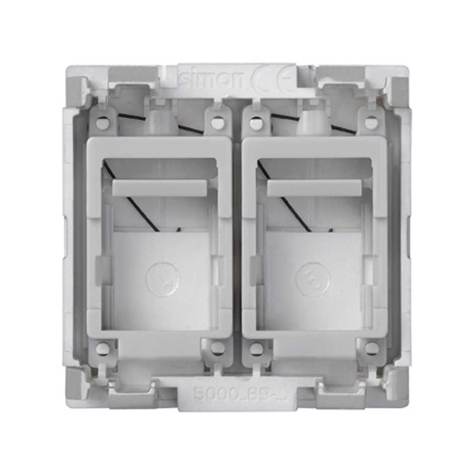 Placa de voz y datos plana con guardapolvo para 2 RJ45 de ADC Krone® de ...