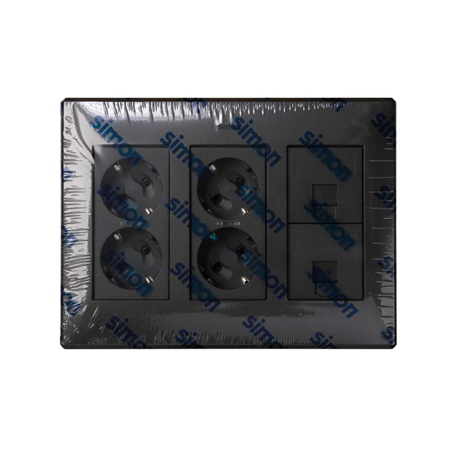 Surface mount or flush-mount wall box kit for 3 double elements with 2 ...