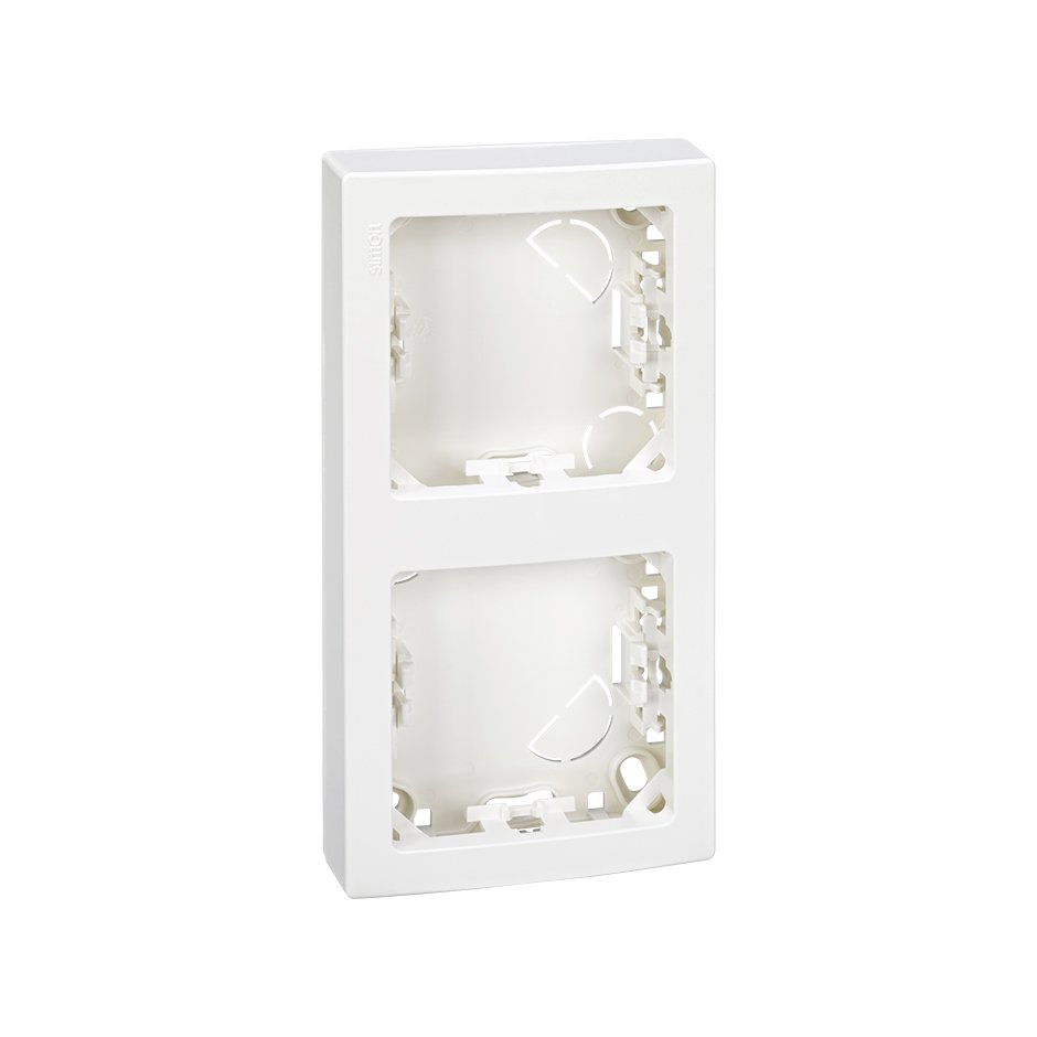 Marco con base para 2 elementos vertical blanco Simon 73 Loft | SIMON