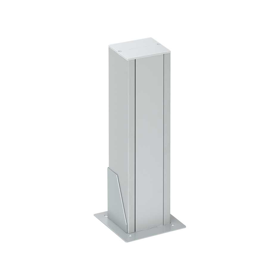 Mini-colonne en aluminium à 1 face pour 5 éléments Simon K45 | SIMON