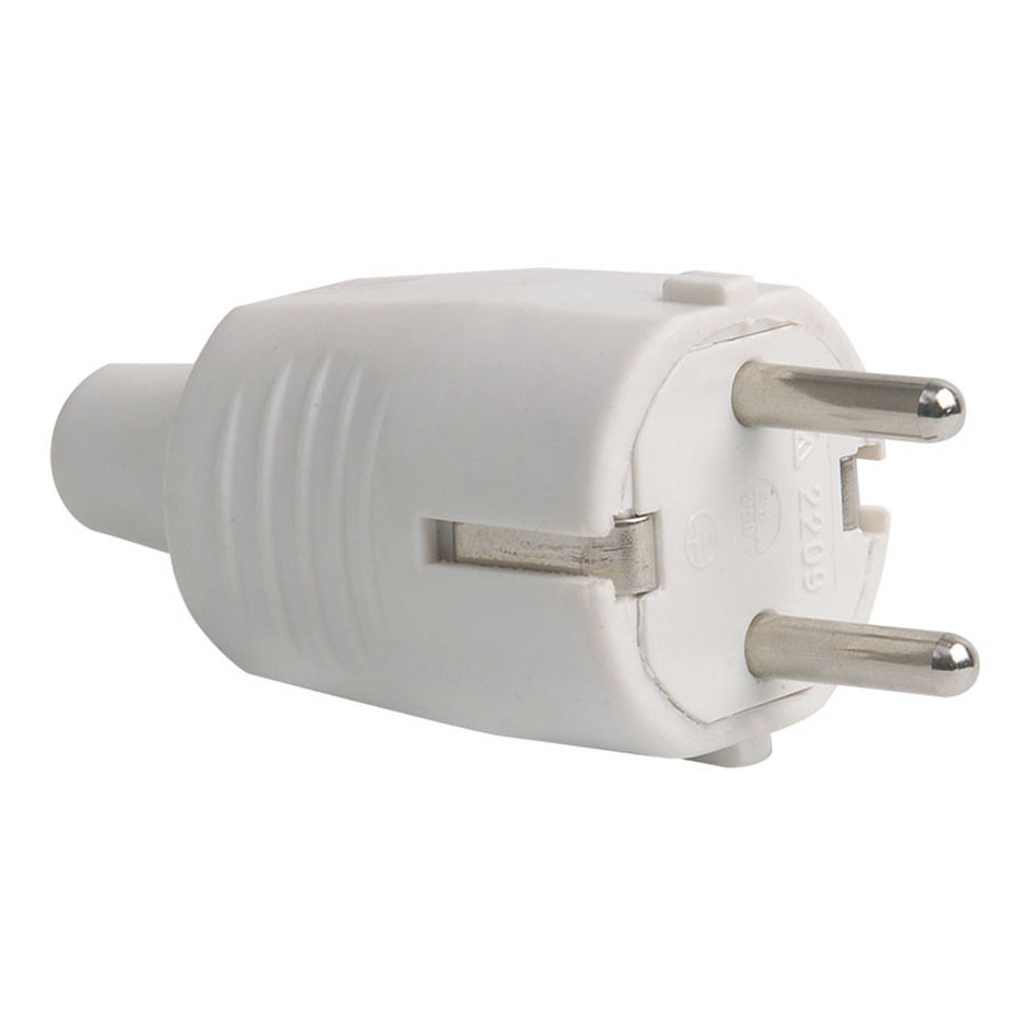 CLAVIJA DE GOMA 16A 230V BLANCA Simon Brico | SIMON