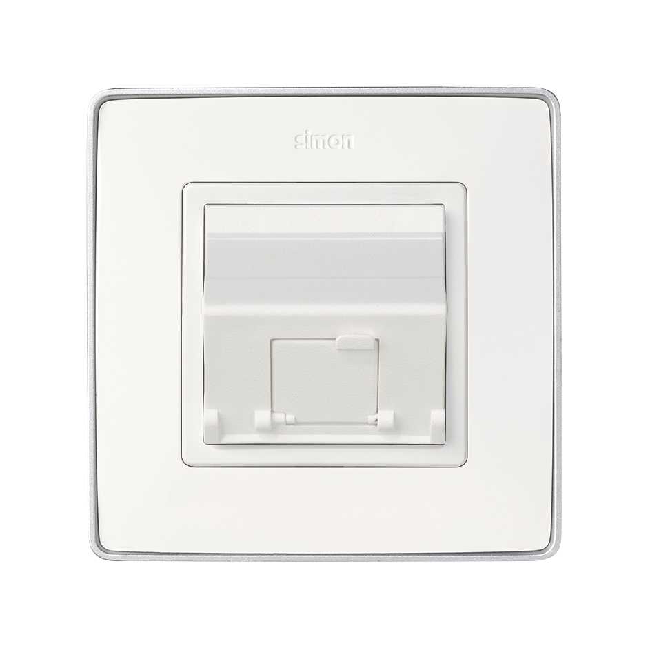 Adaptor for AMP® RJ45 IT connectors in angled plates Simon | SIMON