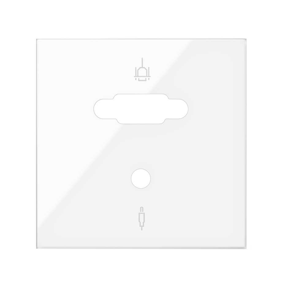 Cover for switch / double-track switch for card with matte white micro ...