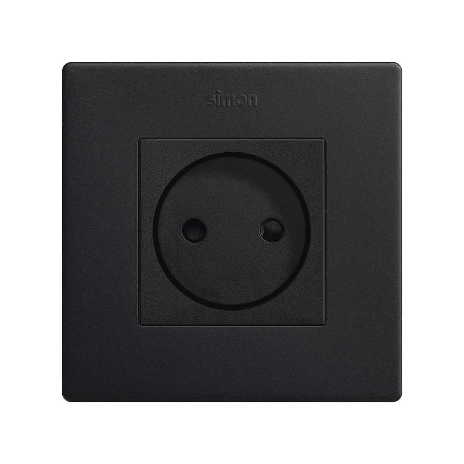 Two-pole socket outlet 16A 250V~ with screw terminal connection system ...