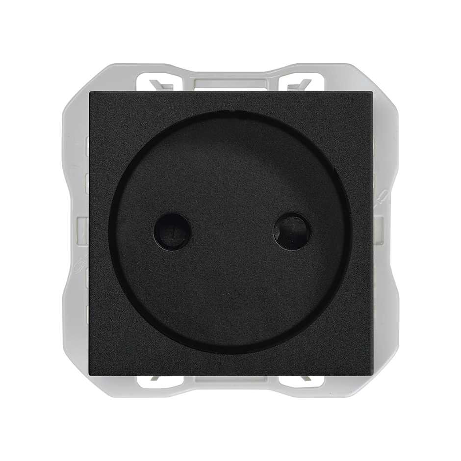 Two-pole socket outlet 16A 250V~ with screw terminal connection system ...