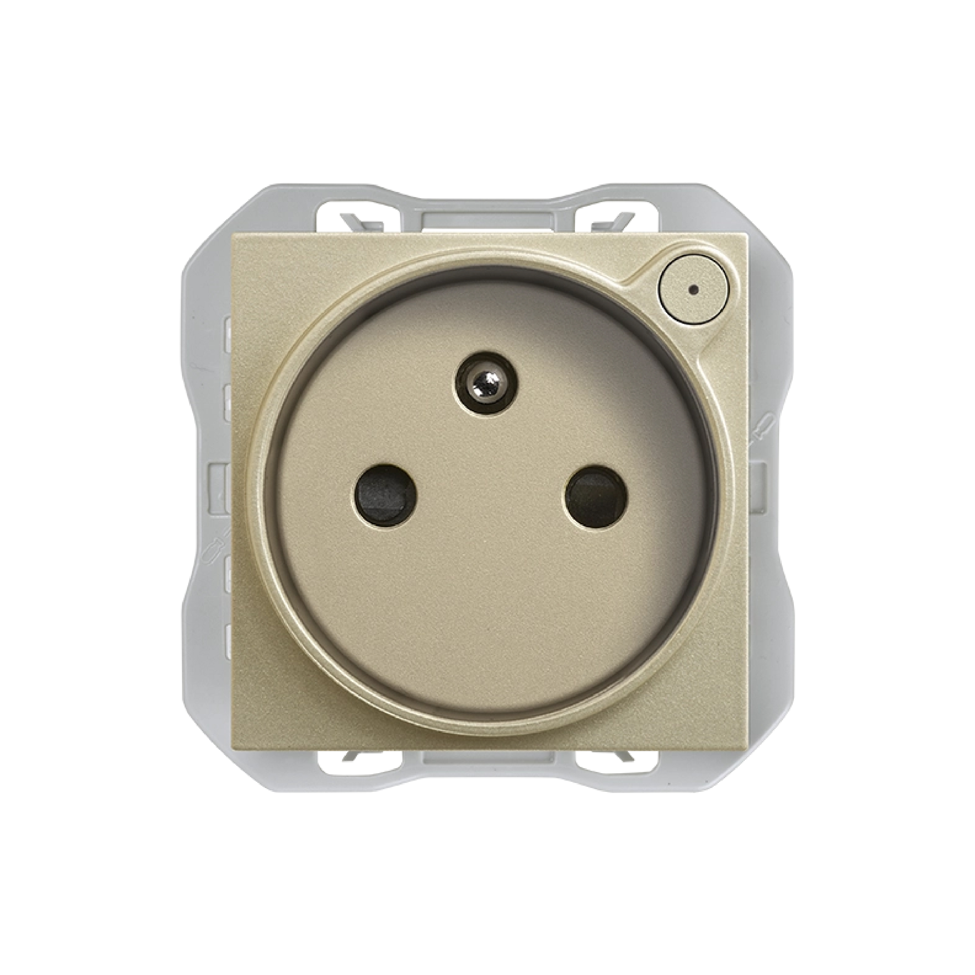 iO French socket outlet 16A 230V~ champagne Simon 270 | SIMON