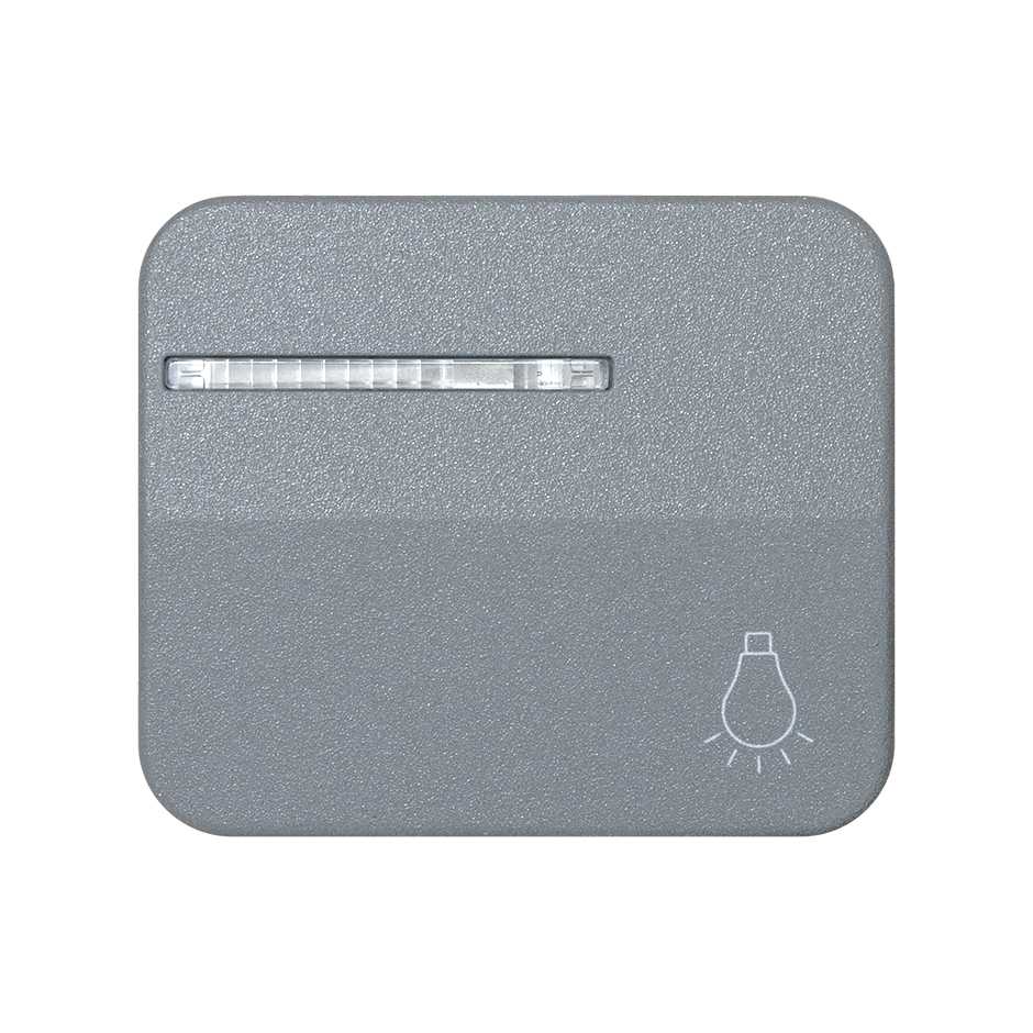 Single rocker with viewer and light symbol for push button grey Simon ...