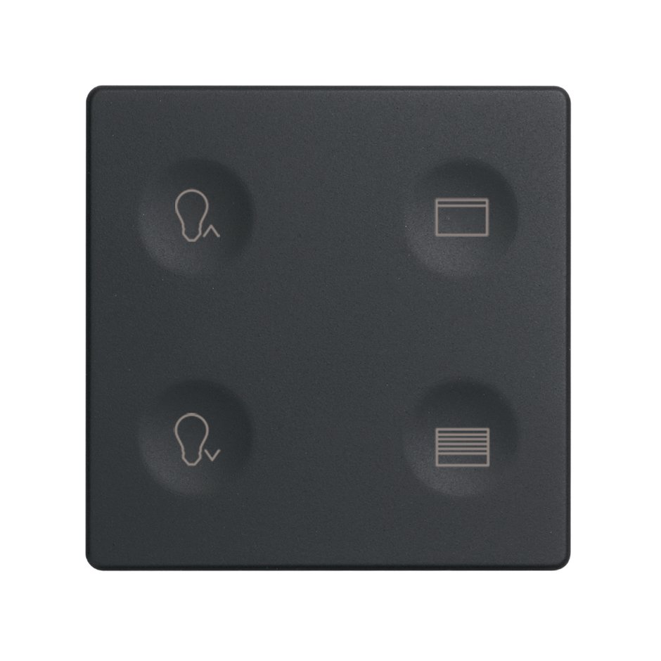 Custom button box 4 functions for blinds and lighting control graphite ...