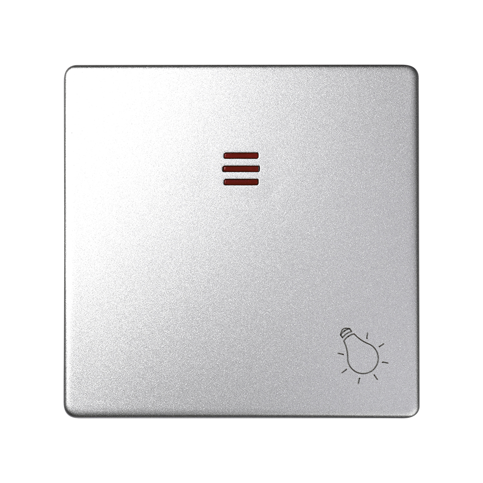 Tecla individual con visor y grabado luz aluminio frío Simon 82 Detail ...