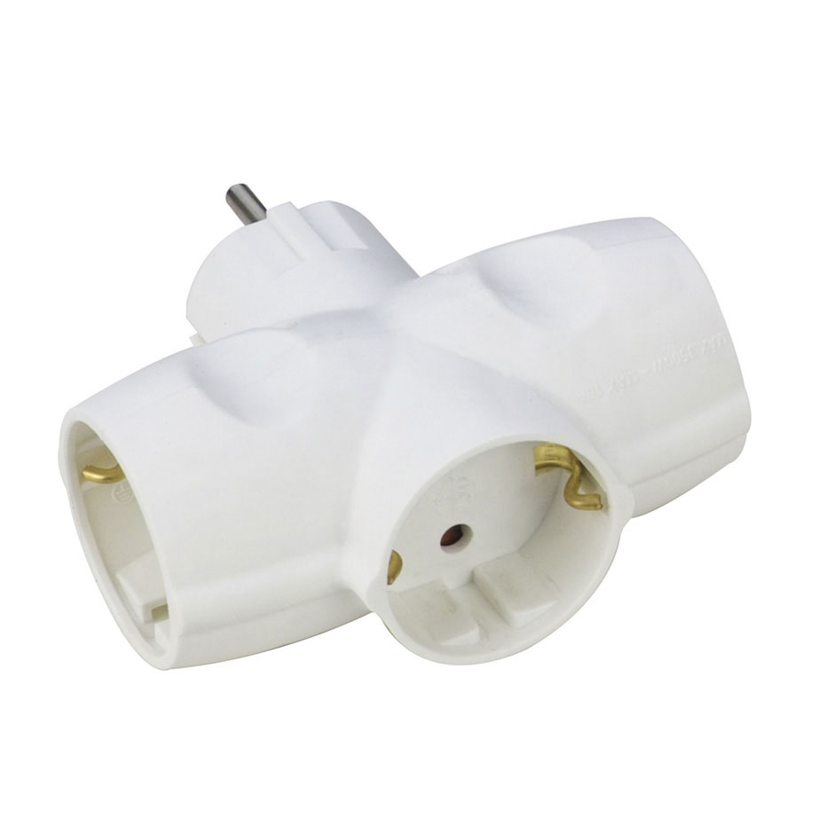 ADAPTADOR TRIPLE LATERAL 16A 250V BLANCO Simon Brico | SIMON