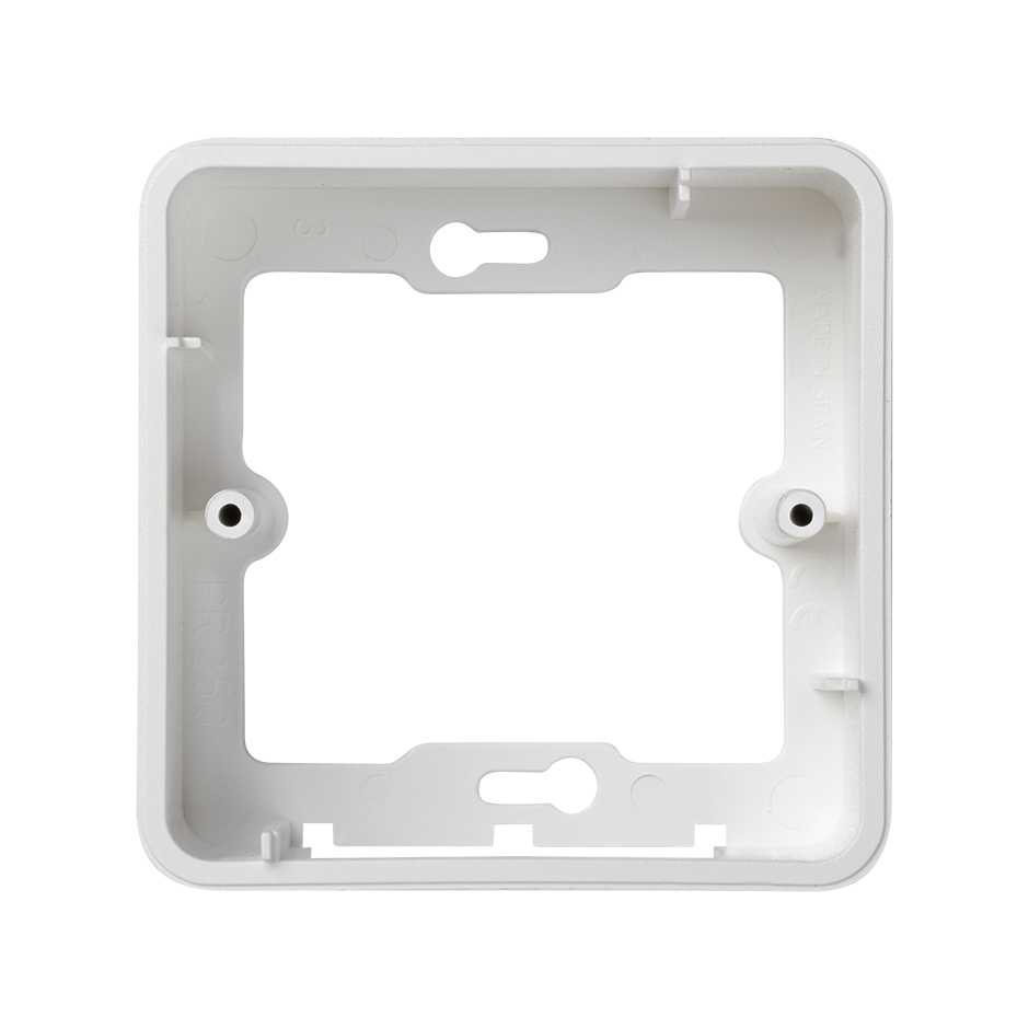 Surface-mount wall box base for 1 element white Simon K45 | SIMON