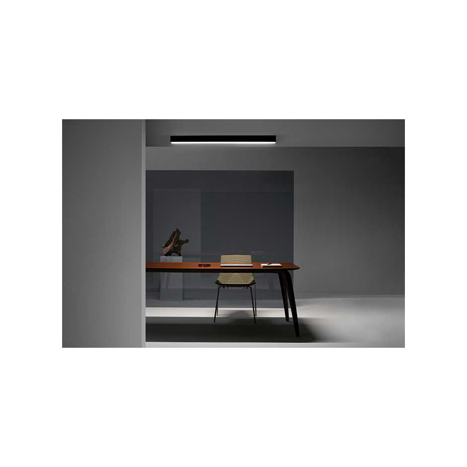 Florão Superfície Luminária linear LANE Preto | SIMON