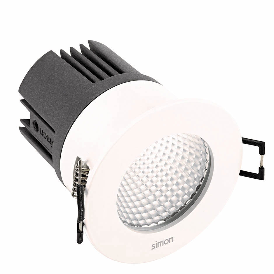 Downlight Simon 703.25 Blanc neutre Flood grand angle IP65 Blanc | SIMON