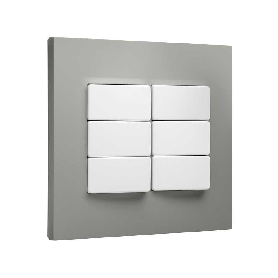 Placa 4x4 de 6 módulos chumbo Simon 82 Prisma | SIMON