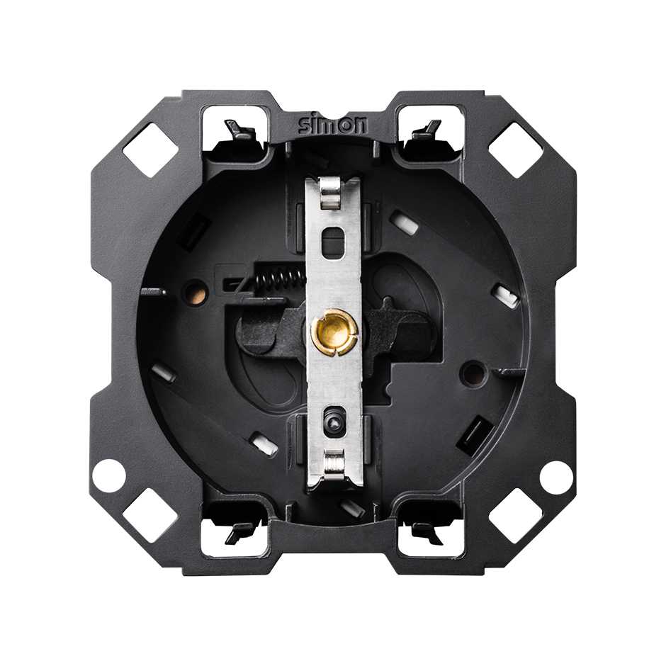 Euro-American plug shiny white Simon 100 | SIMON