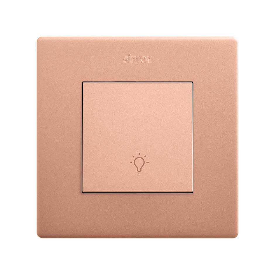 Push-button switch with light symbol 10A 230V~ and fast terminal ...