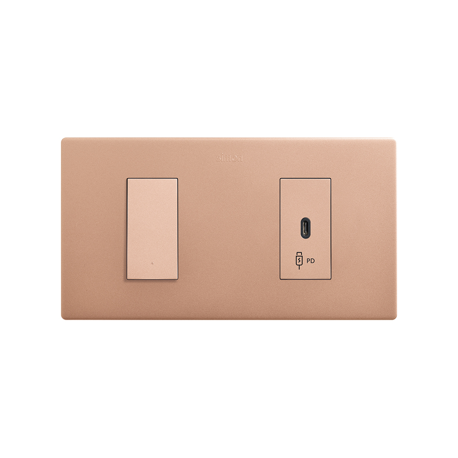 Cargador USB C 20W Power Delivery cobre Simon 270 | SIMON