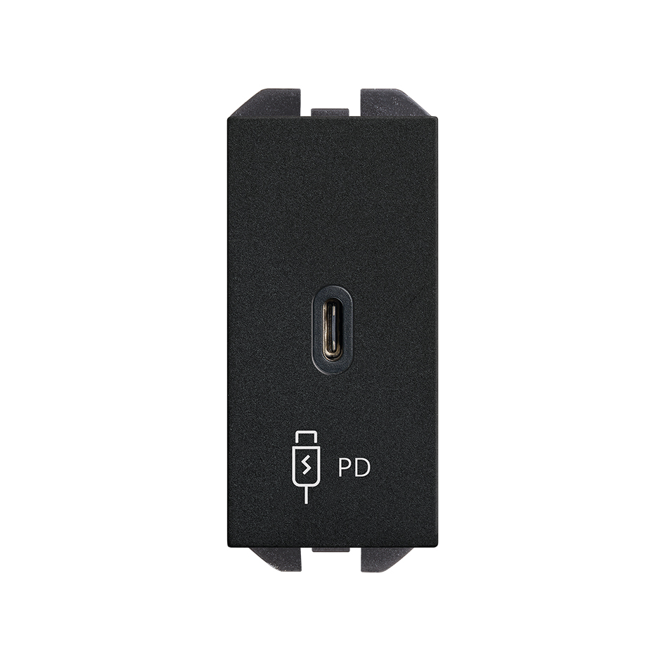 USB C charger 20W Power Delivery matt black Simon 270 | SIMON