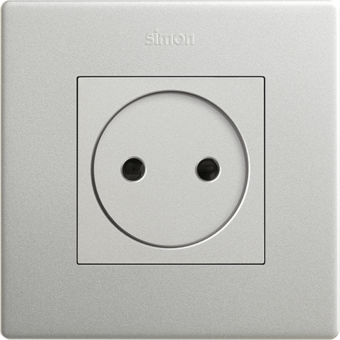 Two-pole socket outlet 16A 250 V~ with screw terminal connection system ...