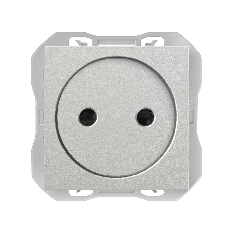 2P socket outlet 16A 250V~ screw connection aluminium Simon 270 | SIMON