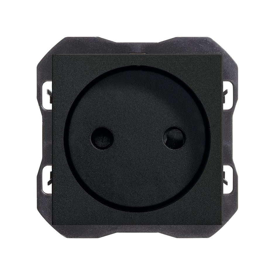 Two-pole socket outlet 16A 250 V~ with screw terminal connection system ...