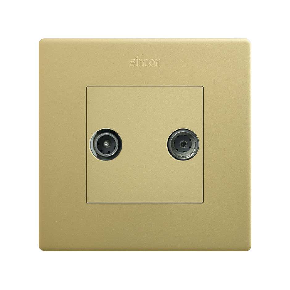 R/TV+SAT signal socket outlet single bronze Simon 270 | SIMON