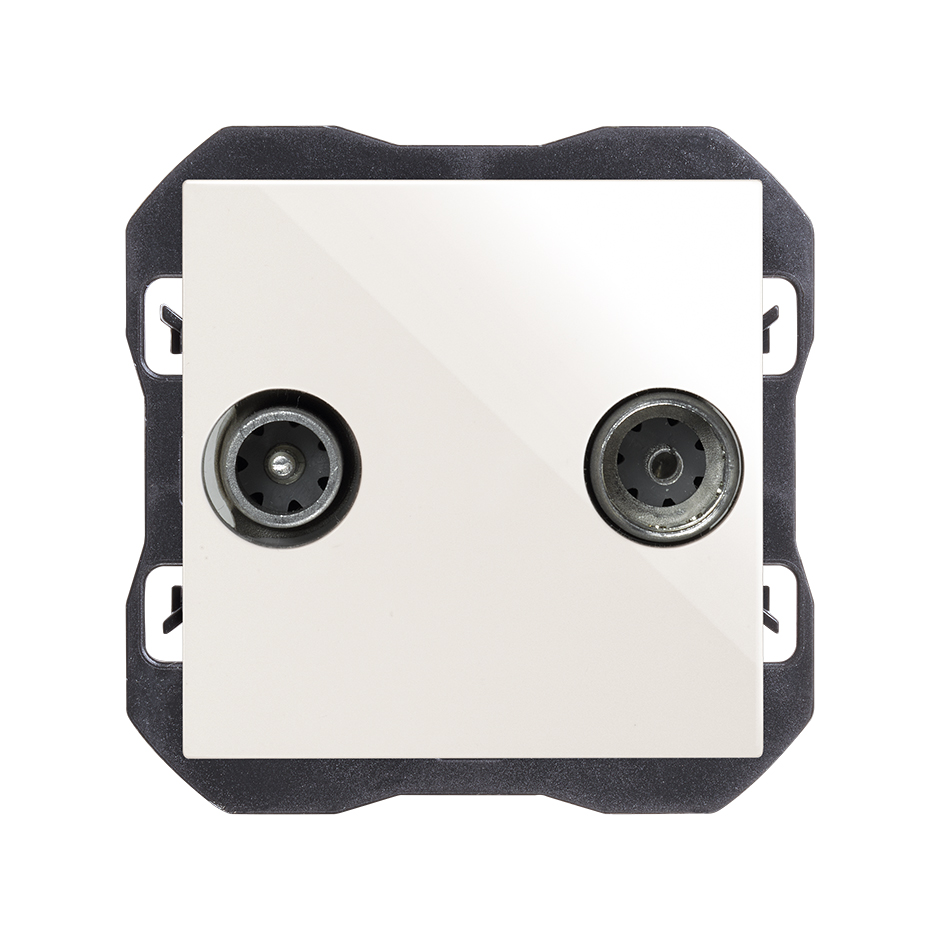 R/TV+SAT signal socket outlet end white Simon 270 | SIMON