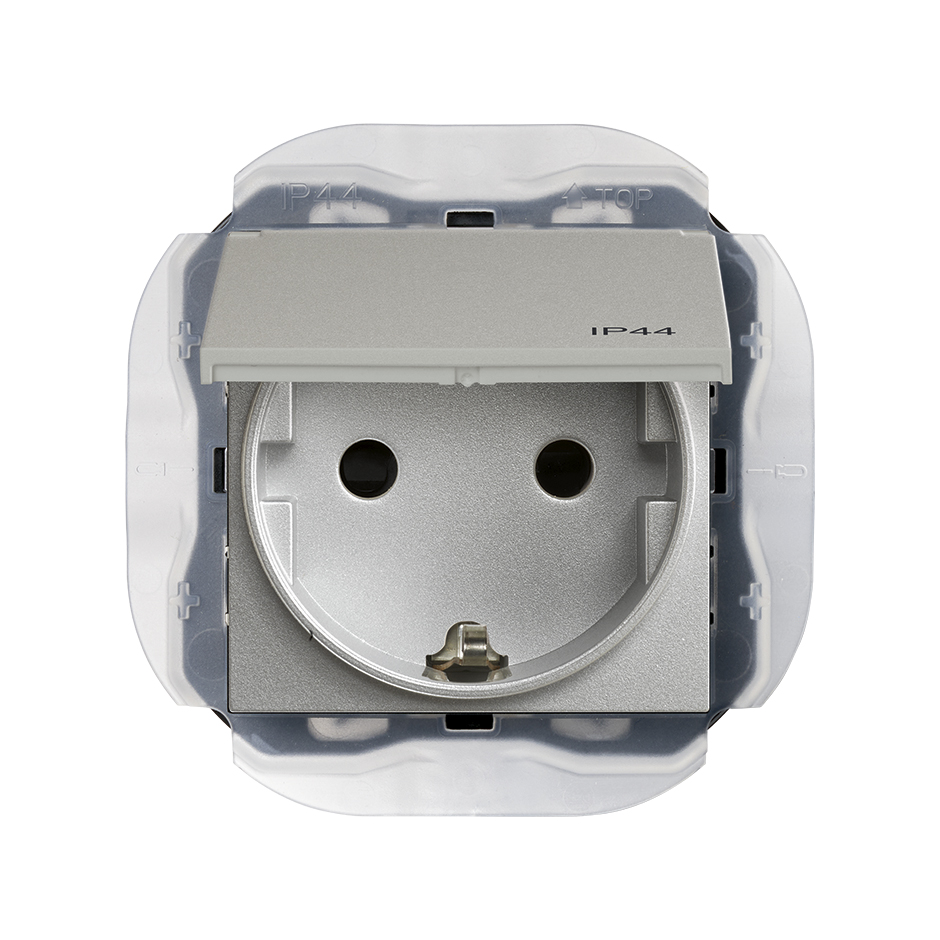 German socket outlet 16A 250V~ with screw terminal connection system ...