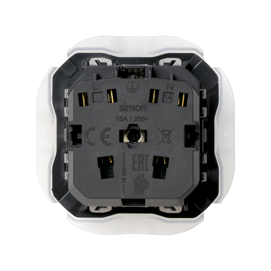German socket outlet 16A 250V~ with screw terminal connection system ...