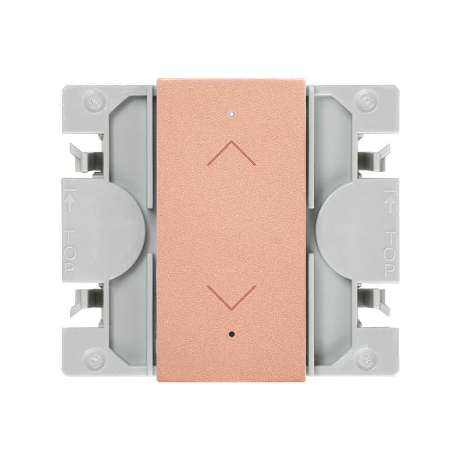 Simon iO master blinds switch with slender rocker copper Simon 270 | SIMON