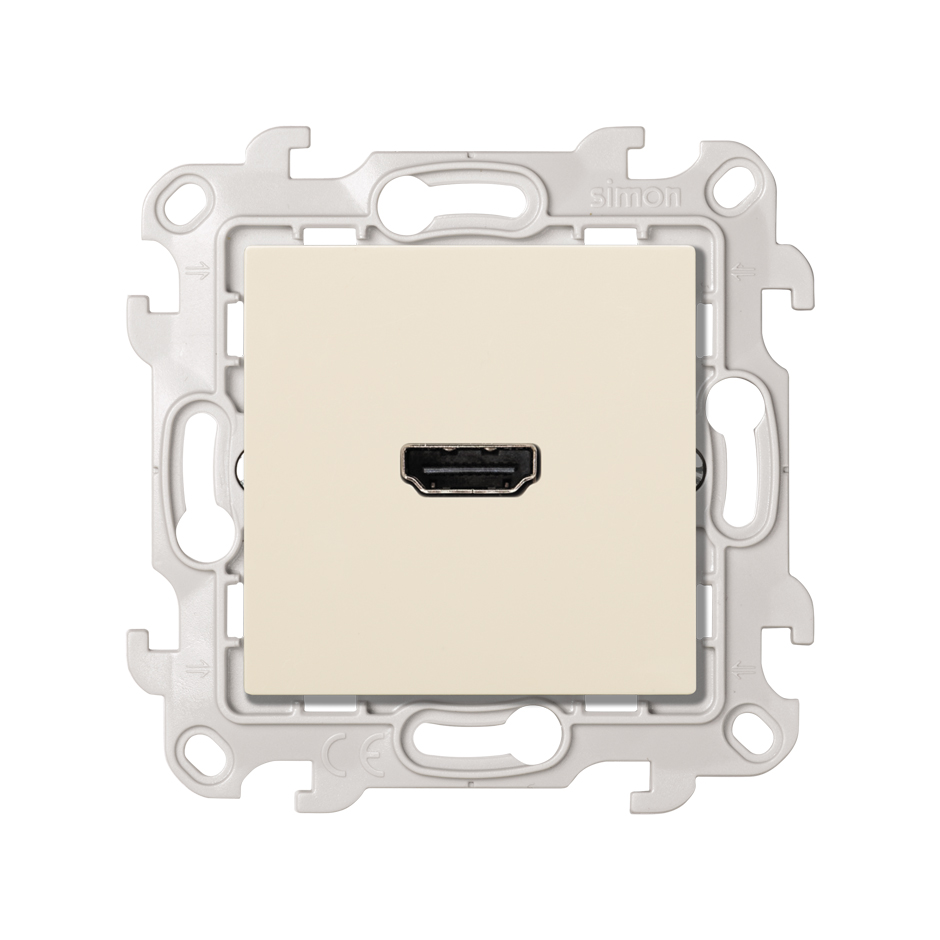 HDMI v 1.4 connector with screw connection ivory Simon 24 Harmonie | SIMON