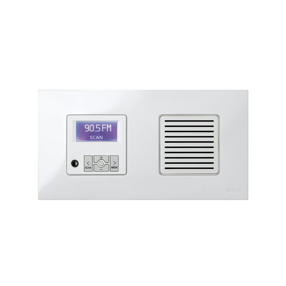 Base para caja pared de superficie para 2 elementos blanco Simon 27 ...