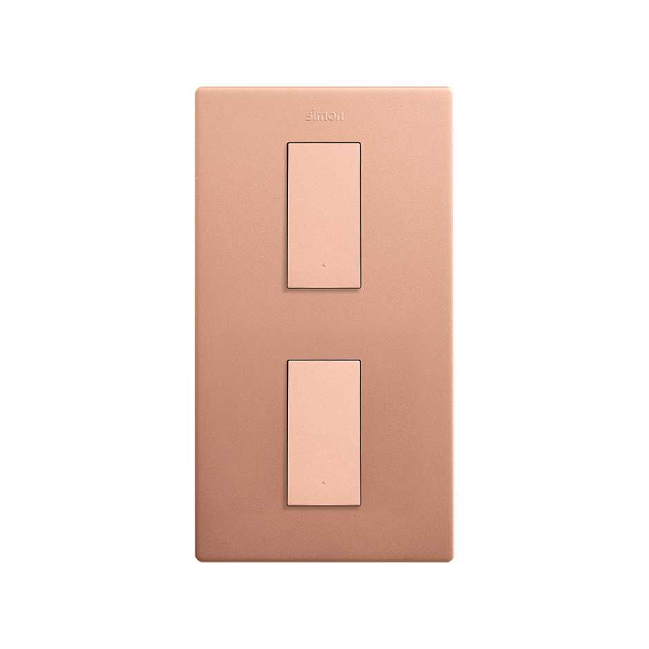 Minima design vertical frame for 2 elements copper Simon 270 | SIMON