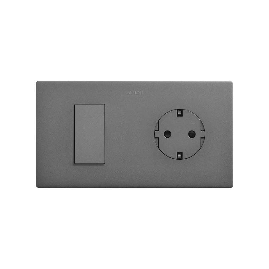 Minima design frame for 2 elements for 1 CLEAN German socket outlet ...